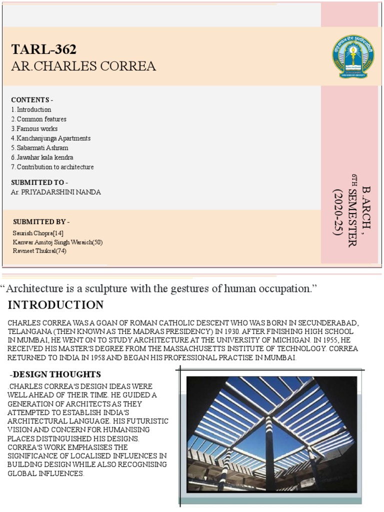 TARL-362: Ar - Charles Correa | PDF
