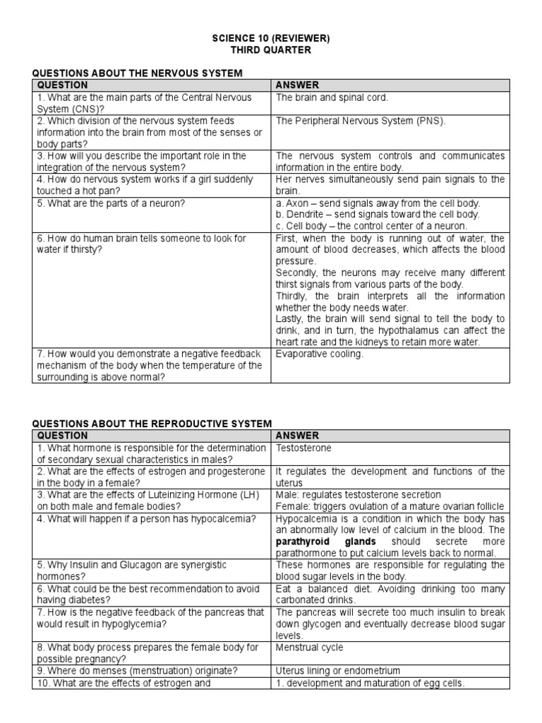 3rd Quarter Reviewer Science 10 | PDF