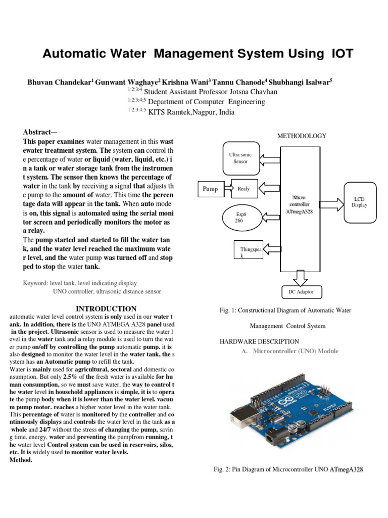 Automatic Water Management System Using IOT | Download Free PDF ...