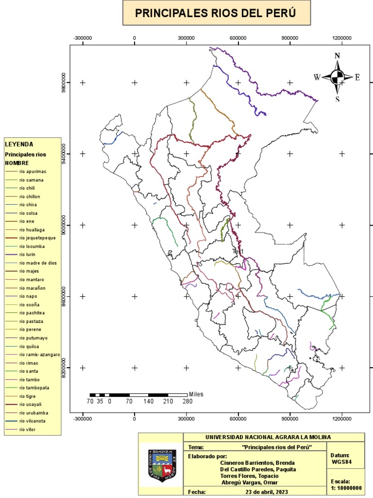 Principales Ríos del Perú: Mapa y Nombres | PDF