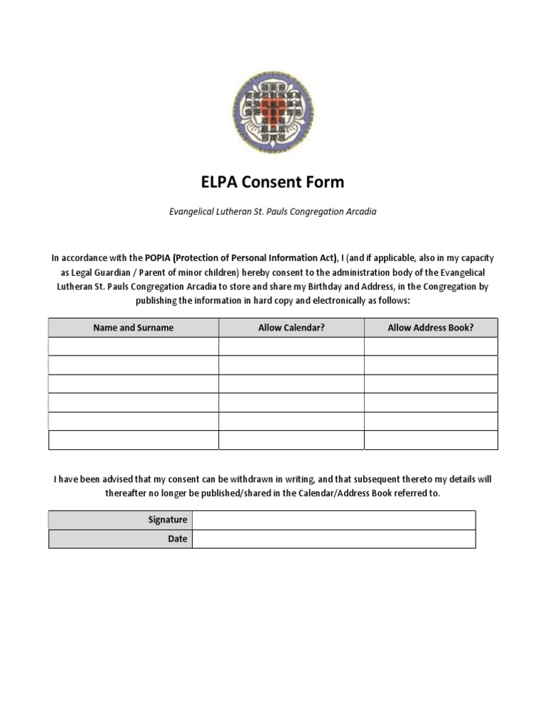 ELPA Consent Form | PDF