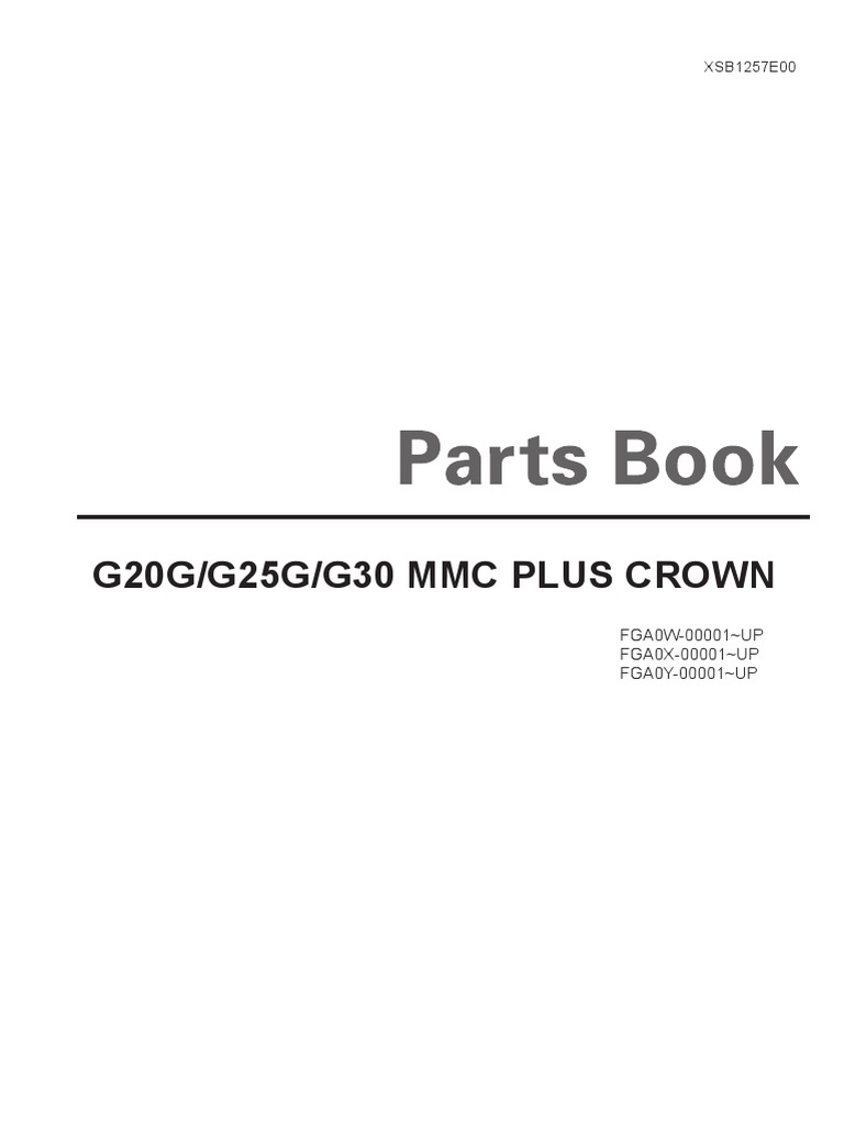 G20G/G25G/G30 MMC Plus Crown: XSB1257E00 | PDF
