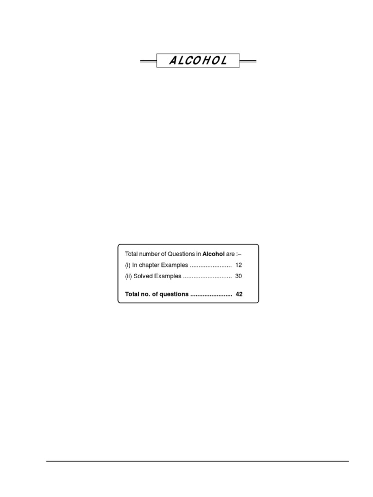 (8) Alcohol (Theory) Module-4 | PDF | Ethanol | Ester
