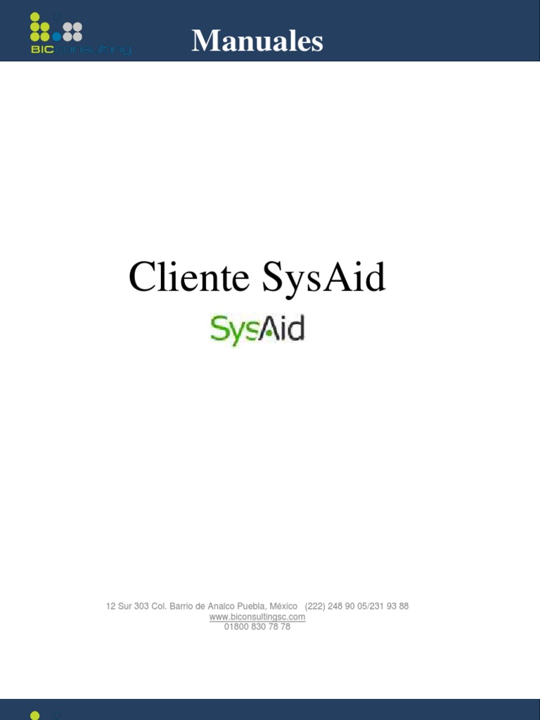 Manual SysAid | PDF | Mesa de ayuda | Firefox