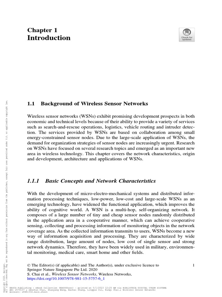 Senchun Chai Zhao 2020 Chapter 1 Introduction Wireless Sensor Network ... Senchun Chai Zhao 2020 Chapter 1 Introduction Wireless Sensor Network ...