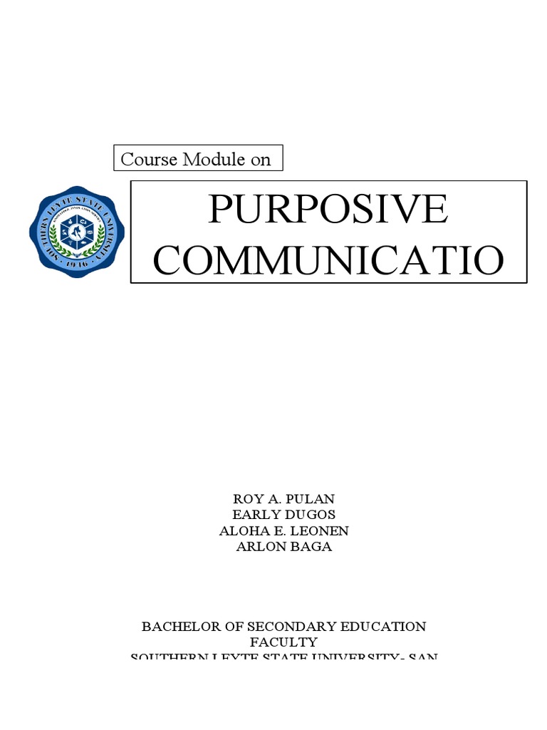 Module 1 Module-On-Purposive-Communication | PDF | Communication ...