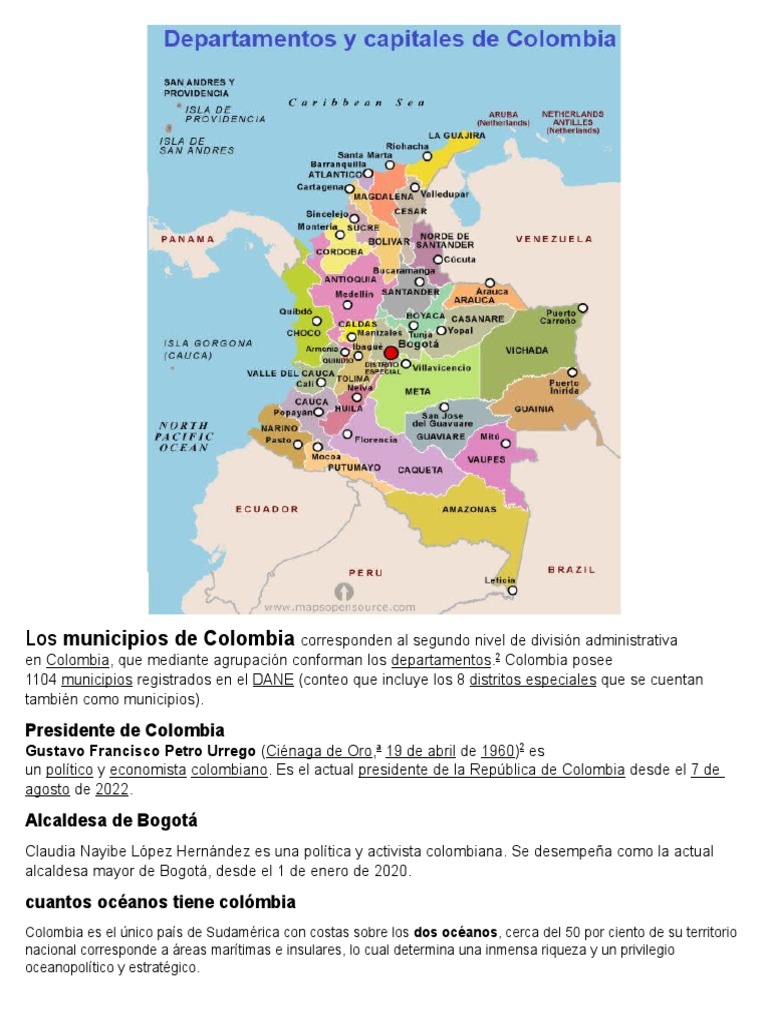 Los Municipios de Colombia | PDF
