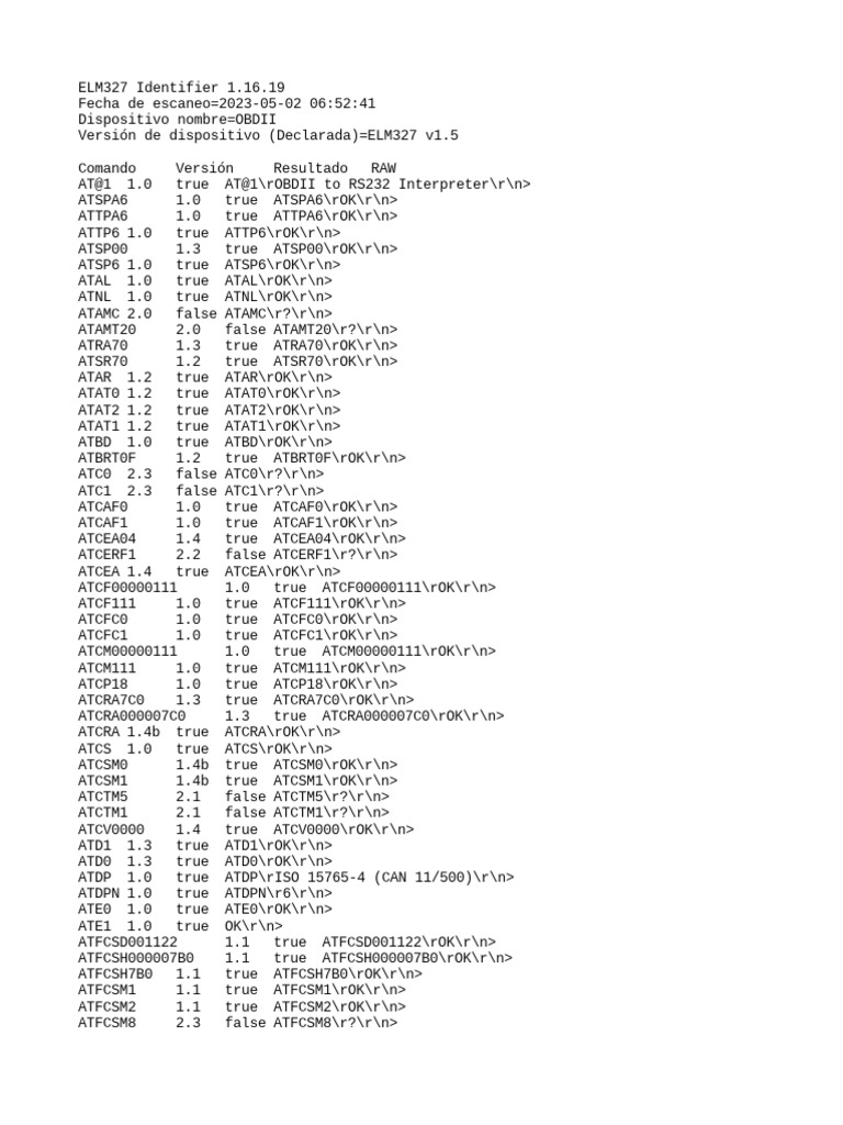 ELM327 Identifier Log0 | PDF