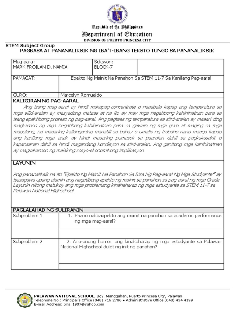 PAGBASA AT PANANALIKSIK | PDF