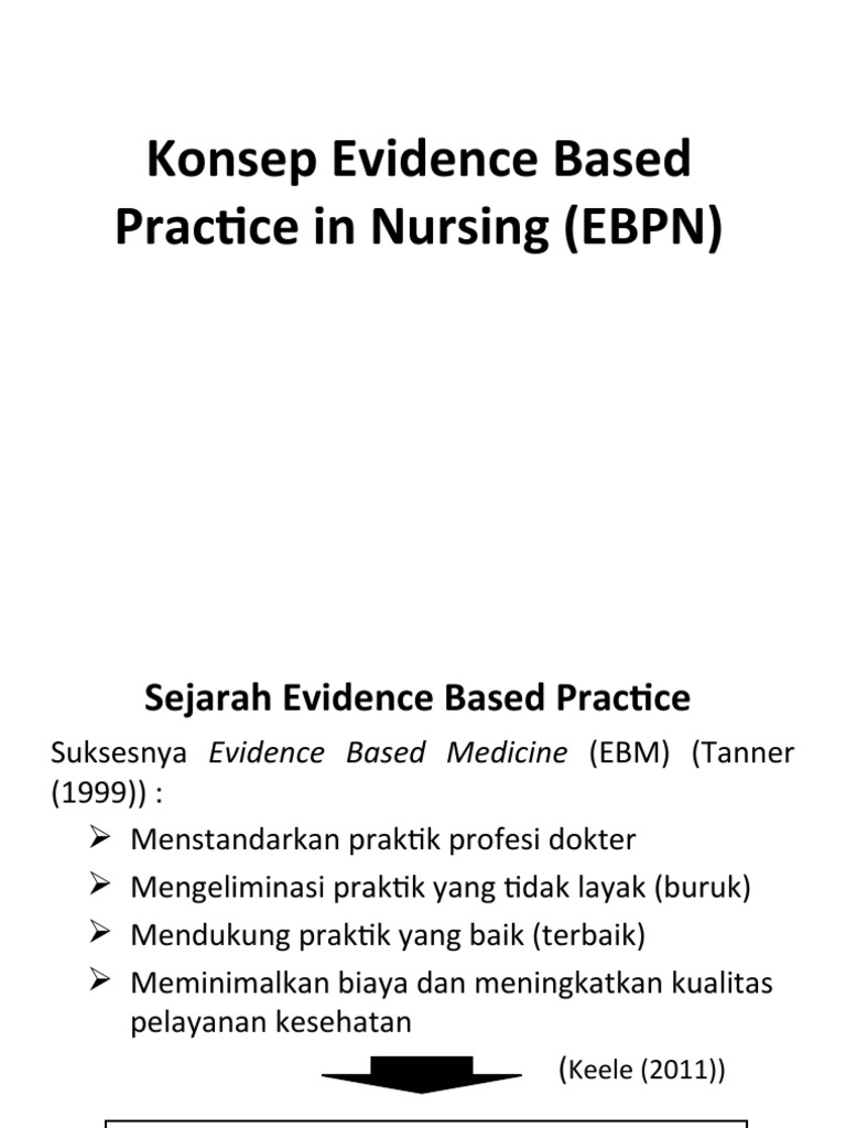 Evidence-Based Practice Keperawatan | PDF | Sains & Matematika