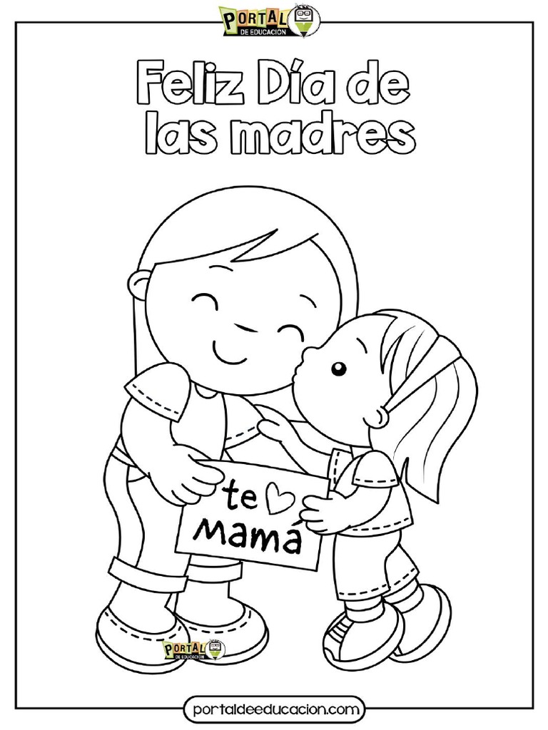 Feliz Dia De Madre Para Colorear 20230422192620 Strong