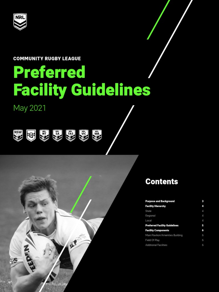 NRL Community Facility Guidelines 2021 | PDF | Lighting | Public Toilet