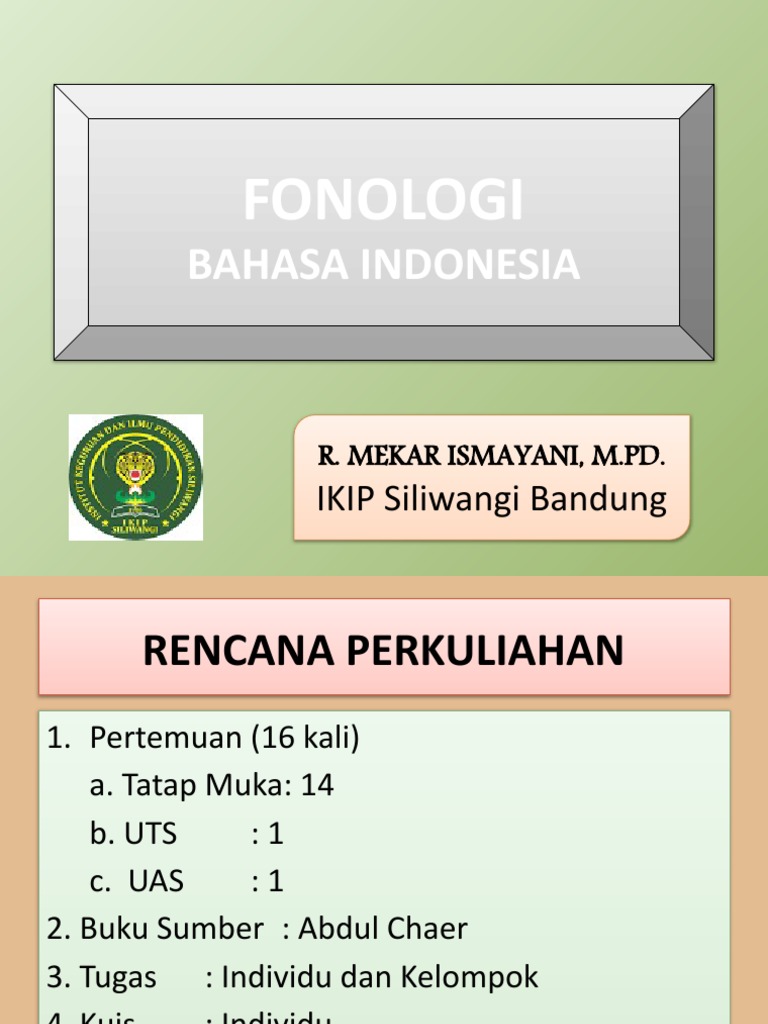 Fonologi: Bahasa Indonesia | PDF