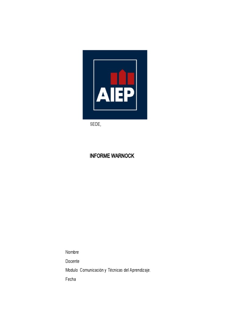 Informe Warnock | PDF