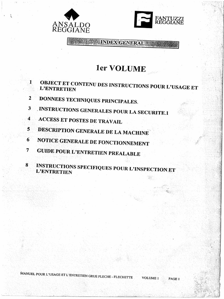 Manuel D'utilisation Et D'entretien | PDF