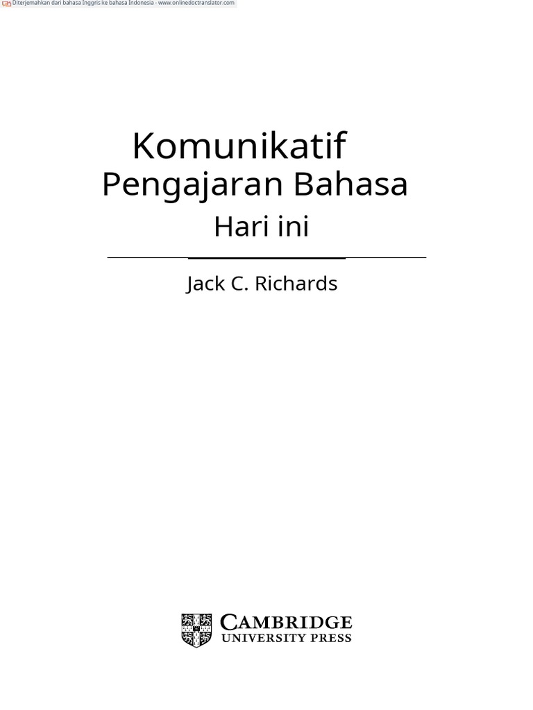 Communicative Language Teaching - JC Richards - En.id | PDF