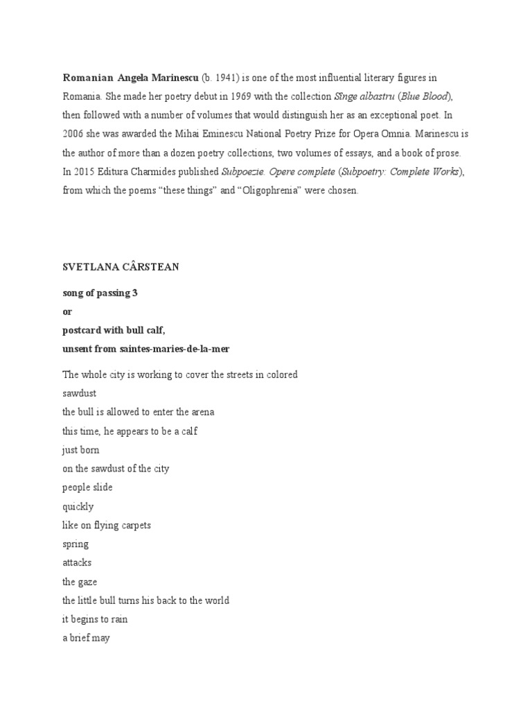 Romanians and Poetry | PDF | Poetry