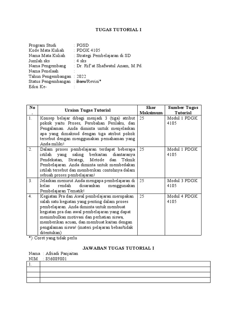 Sesi 3 Tugas Tutorial 1 | PDF