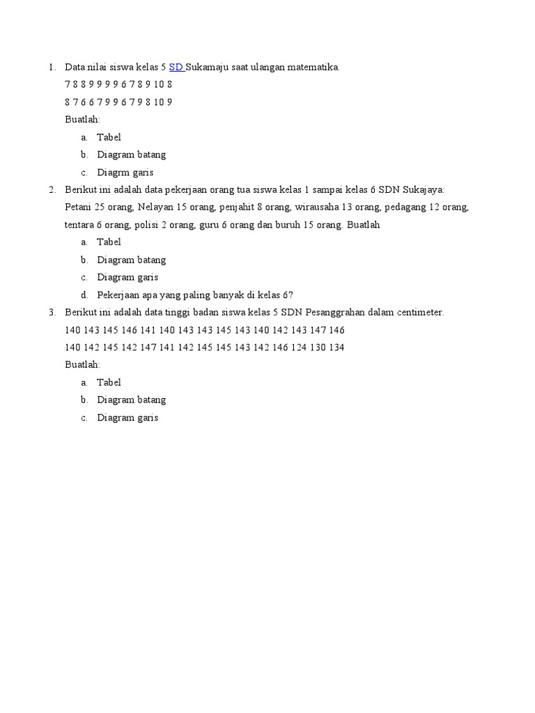 Soal Matematika Data | PDF