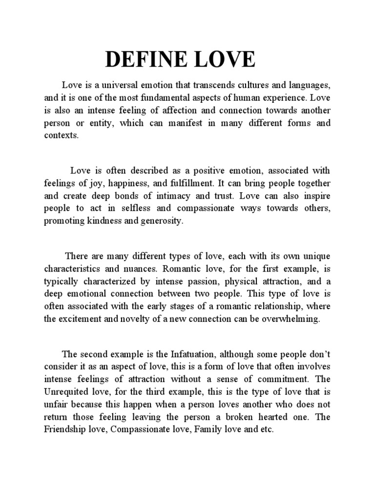 Define Love | PDF