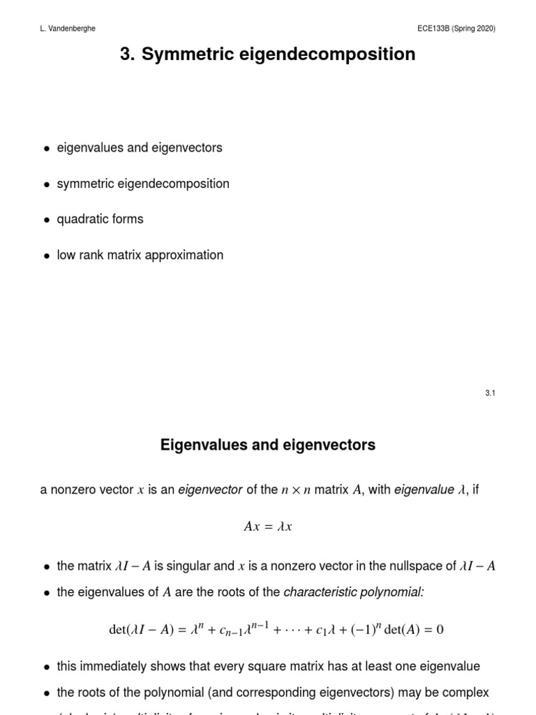 Eval Norms | PDF | Eigenvalues And Eigenvectors | Matrix (Mathematics)