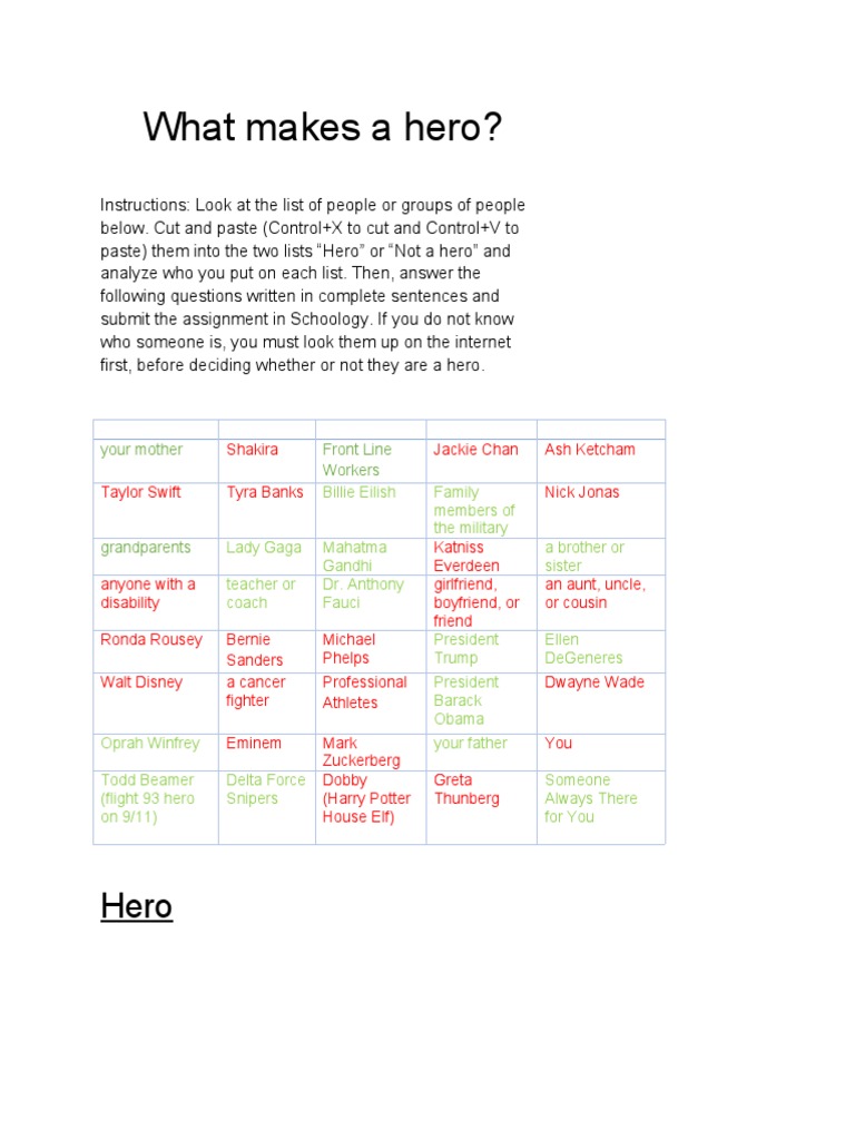 Heros Walk Questions | PDF