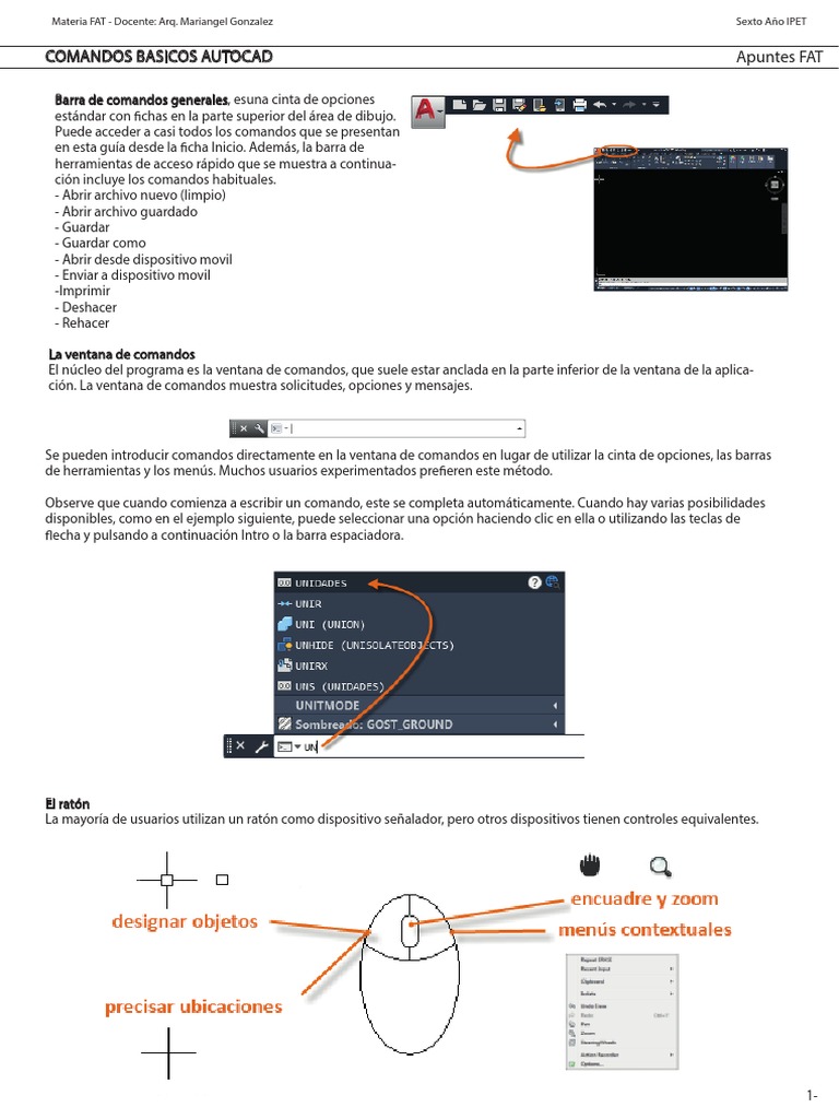 Guia Autocad FAT 1 | PDF | Ventana (informática) | Cad automático