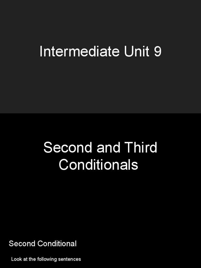 Intermediate Unit 9: Conditionals Guide | PDF