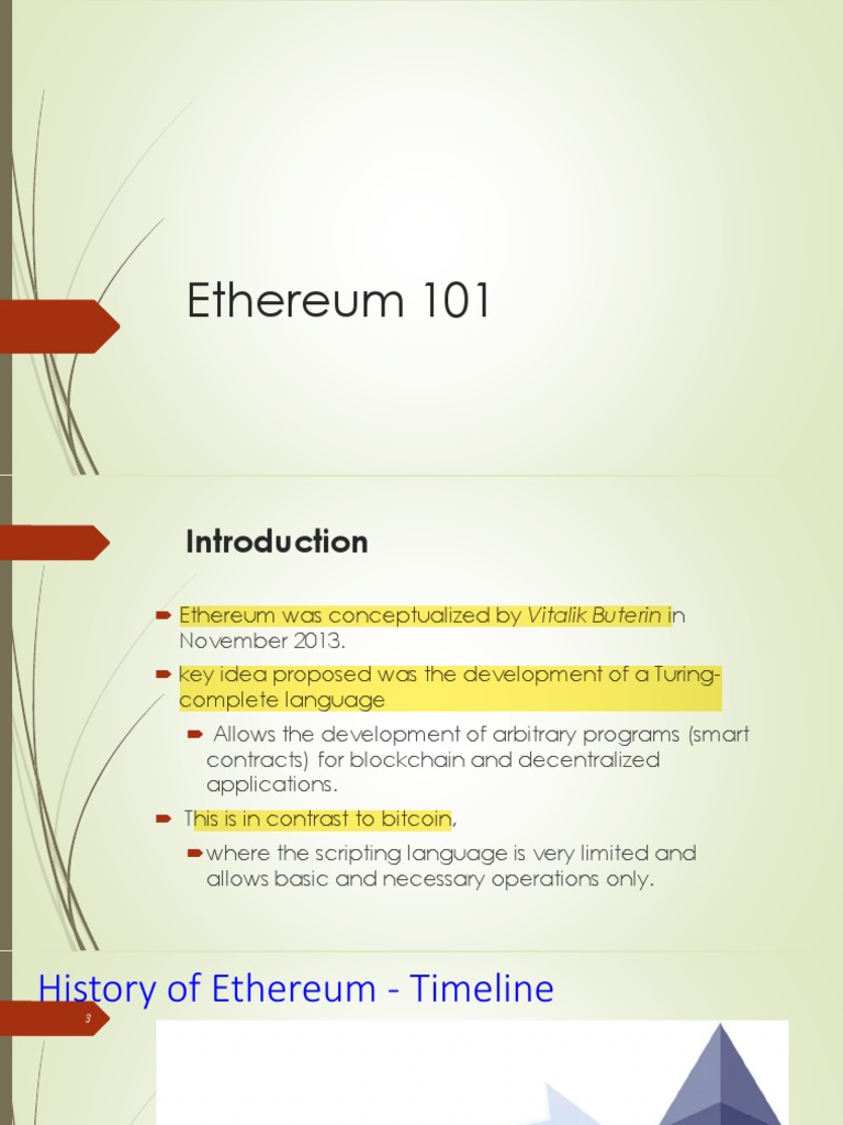 Ethereum 101: An Introduction to Ethereum Basics | PDF | Cryptocurrency | Computer Data Storage