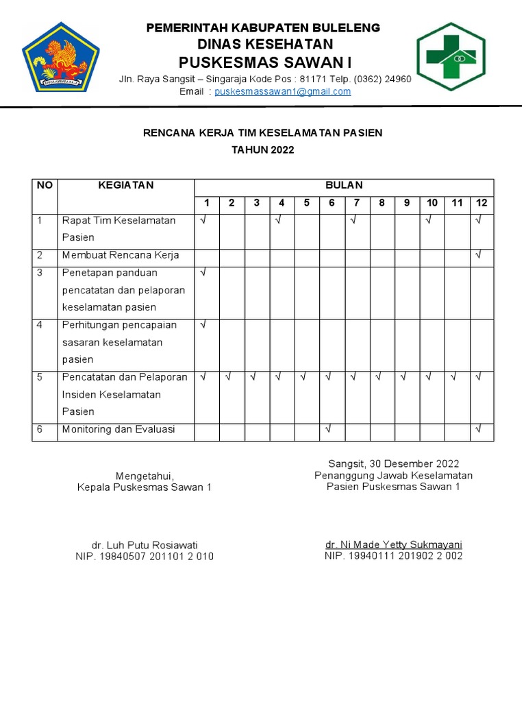 Rencana Kerja Program KP PKM Sawan 1 | PDF