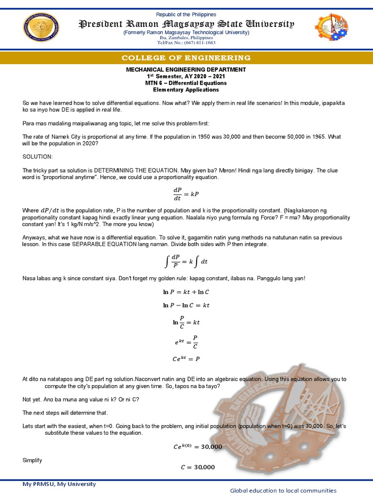 Elementary Applications | PDF | Equations | Slope