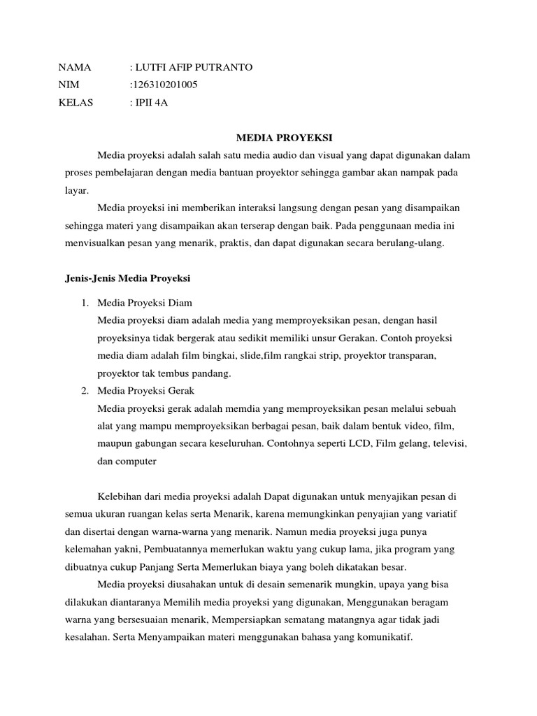 Media Proyeksi | PDF