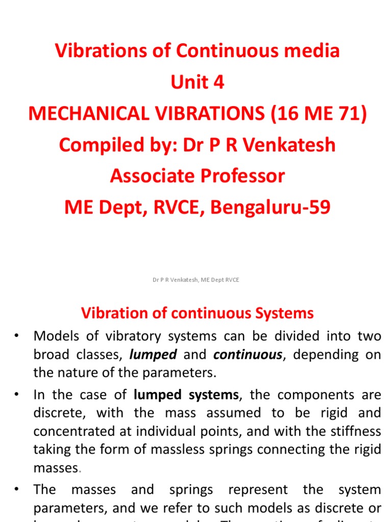 Vibrations of Continuous Media | PDF