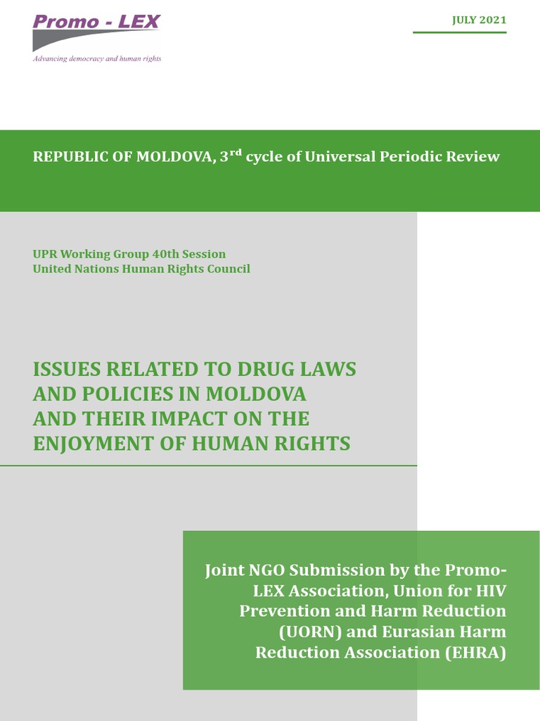 Drug - Laws - UPR Report - Republic - of - Moldova - 2021 52 | PDF ...