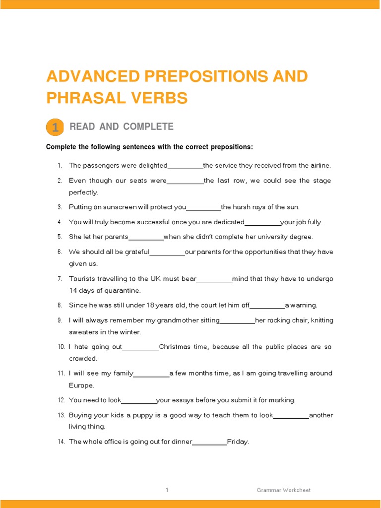 Advance Preposition | PDF | Linguistics