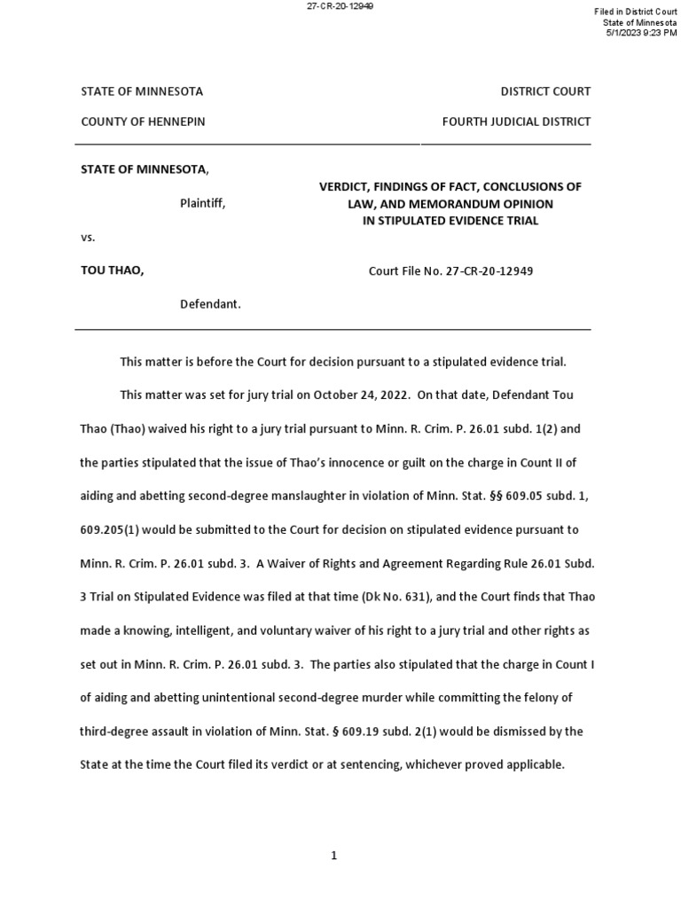 TT Verdict | PDF | Justice | Crime & Violence