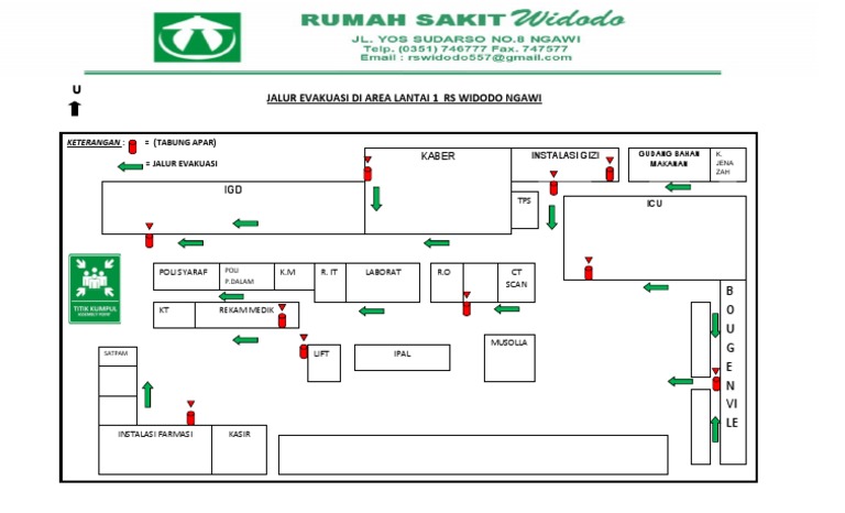 Denah Jalur Evakuasi Lantai 1 | PDF
