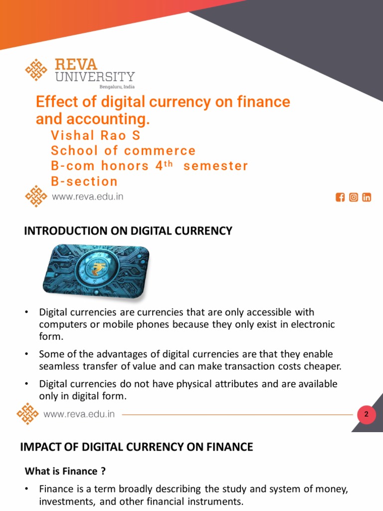Digital Currency Impact On Finance and Accounting. R21CC125 | PDF ...
