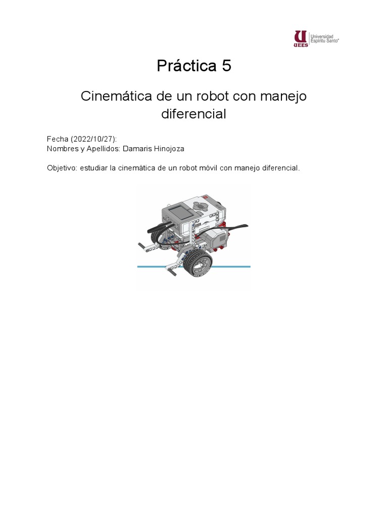Estudio de la cinemática de un robot móvil con manejo diferencial a través de experimentos | PDF ...