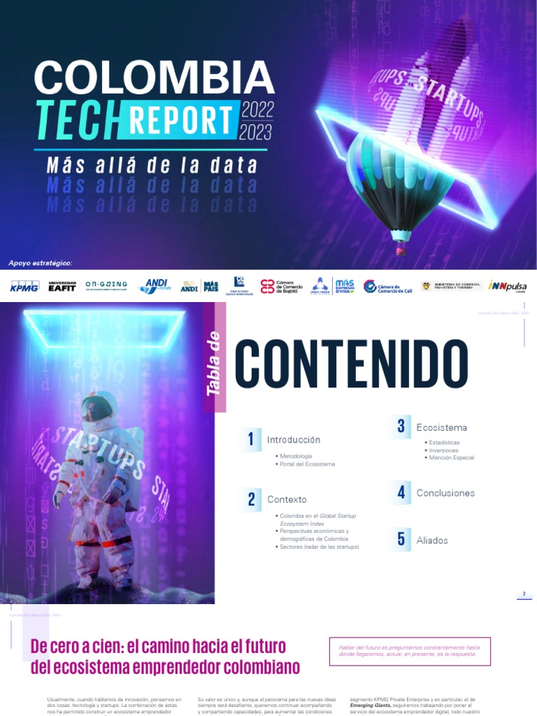 Colombia Tech Report 2022-2023 | PDF | Empresa de inicio | Pequeñas empresas y emprendedores