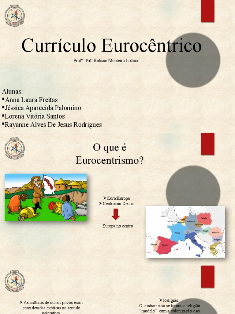 Apresentação Curriculo Eurocentrico | PDF