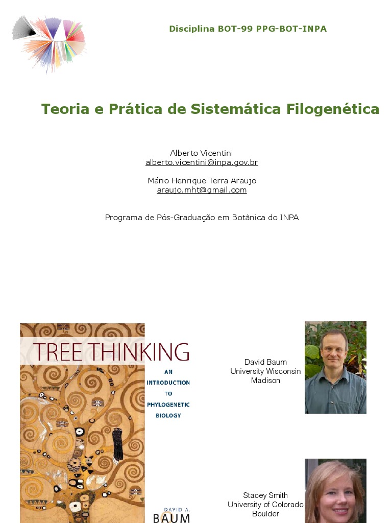Teoria e Prática de Sistemática Filogenética: Disciplina BOT-99 PPG-BOT ...