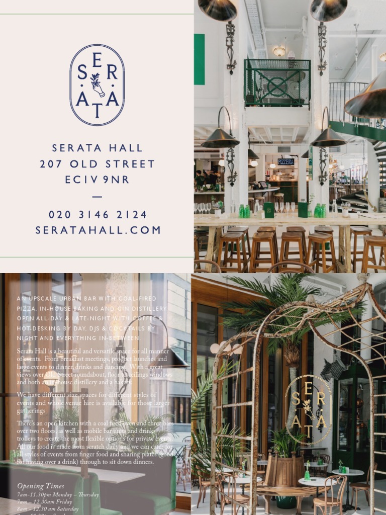 Serata Hall Brochure Feb 2023 | PDF | Gin | Cocktails