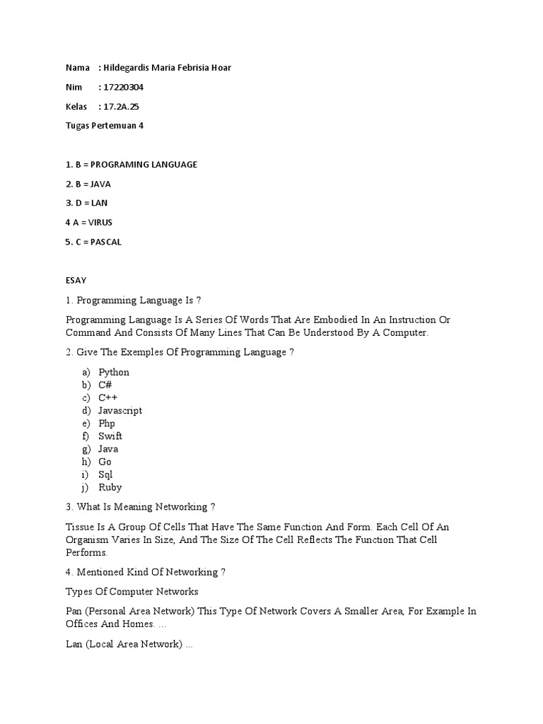 Tugas Bing Pertemuan 4 | PDF