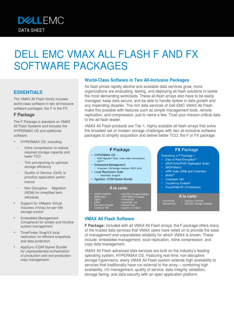 h15228 Vmax Af Software Ds | PDF | Cloud Computing | Backup