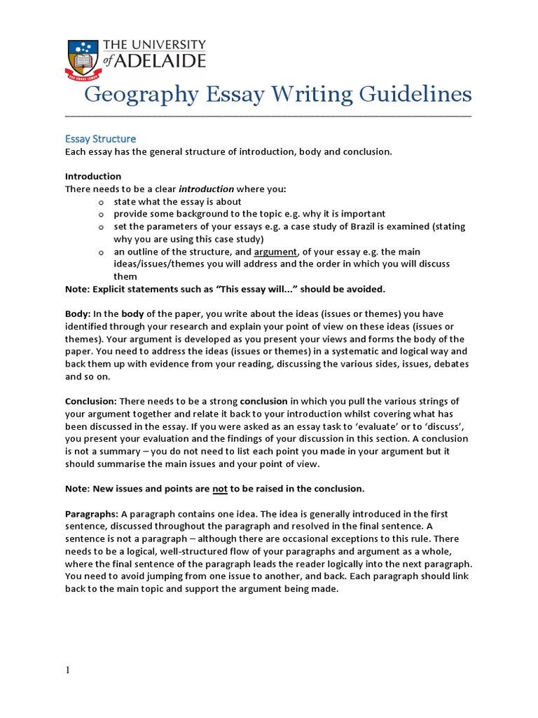 Geography Essay Writing Tips | PDF | Essays | Greenhouse Gas