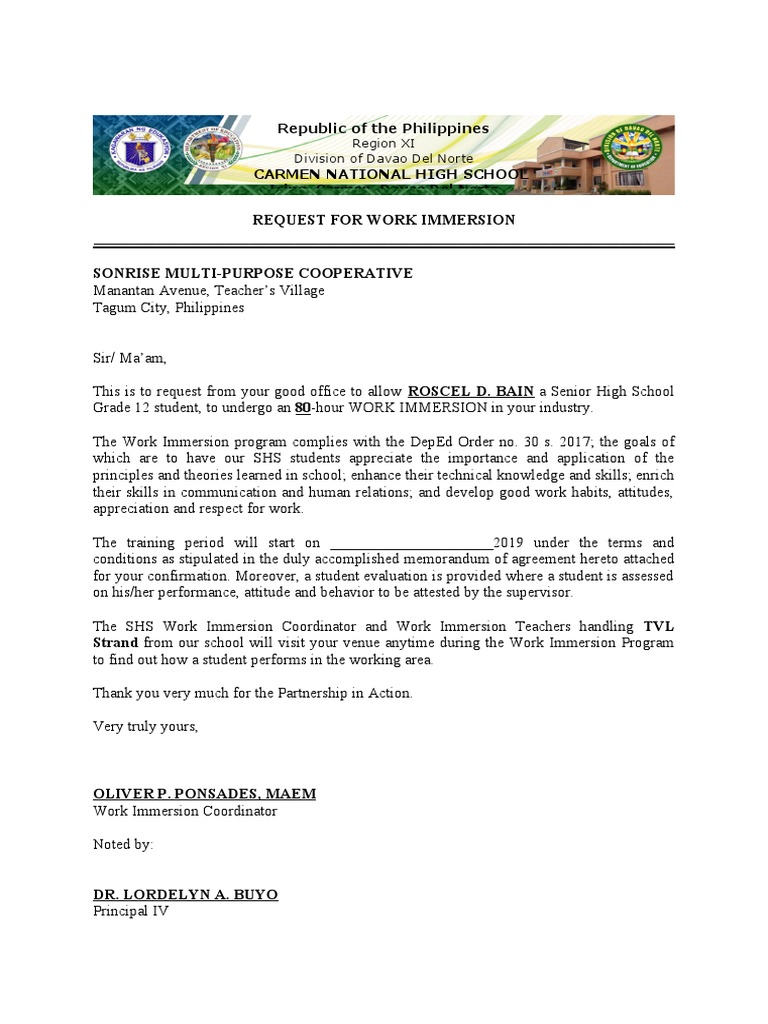 Republic of The Philippines Carmen National High School: Ising, Carmen ...