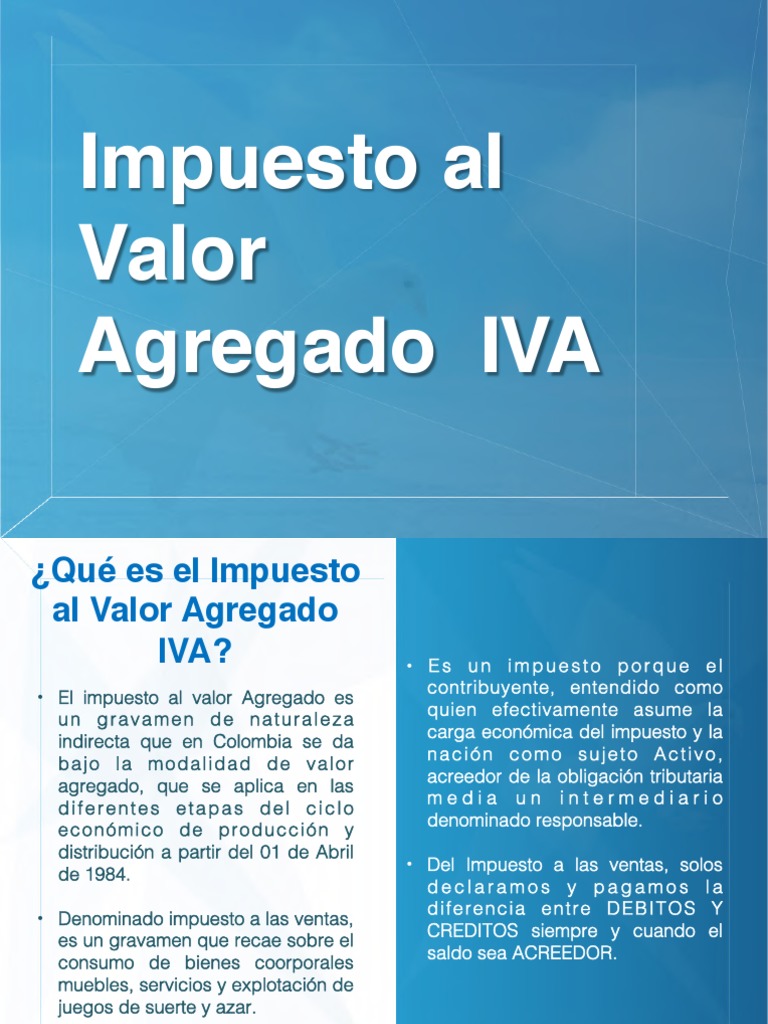 Impuesto Al Valor Agregado Iva | PDF | Impuestos | Impuesto al valor ...