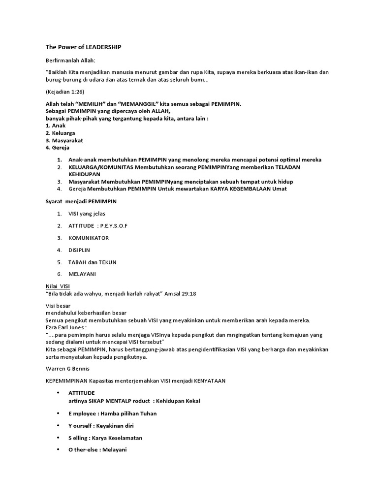 The Power of LEADERSHIP | PDF