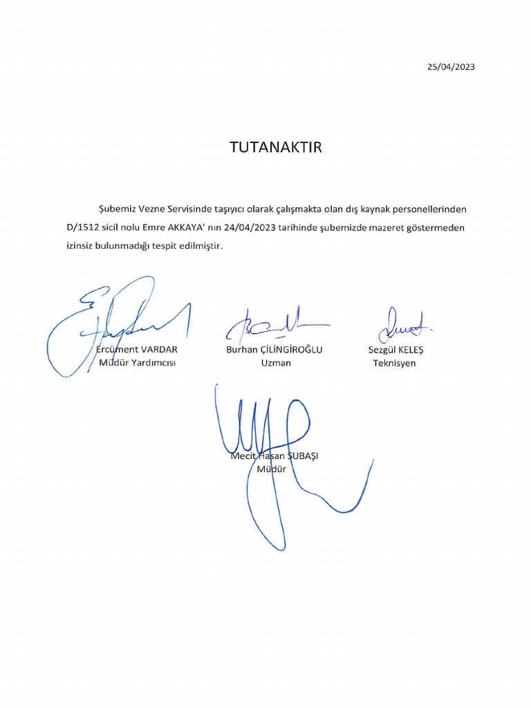 Tutanak | PDF